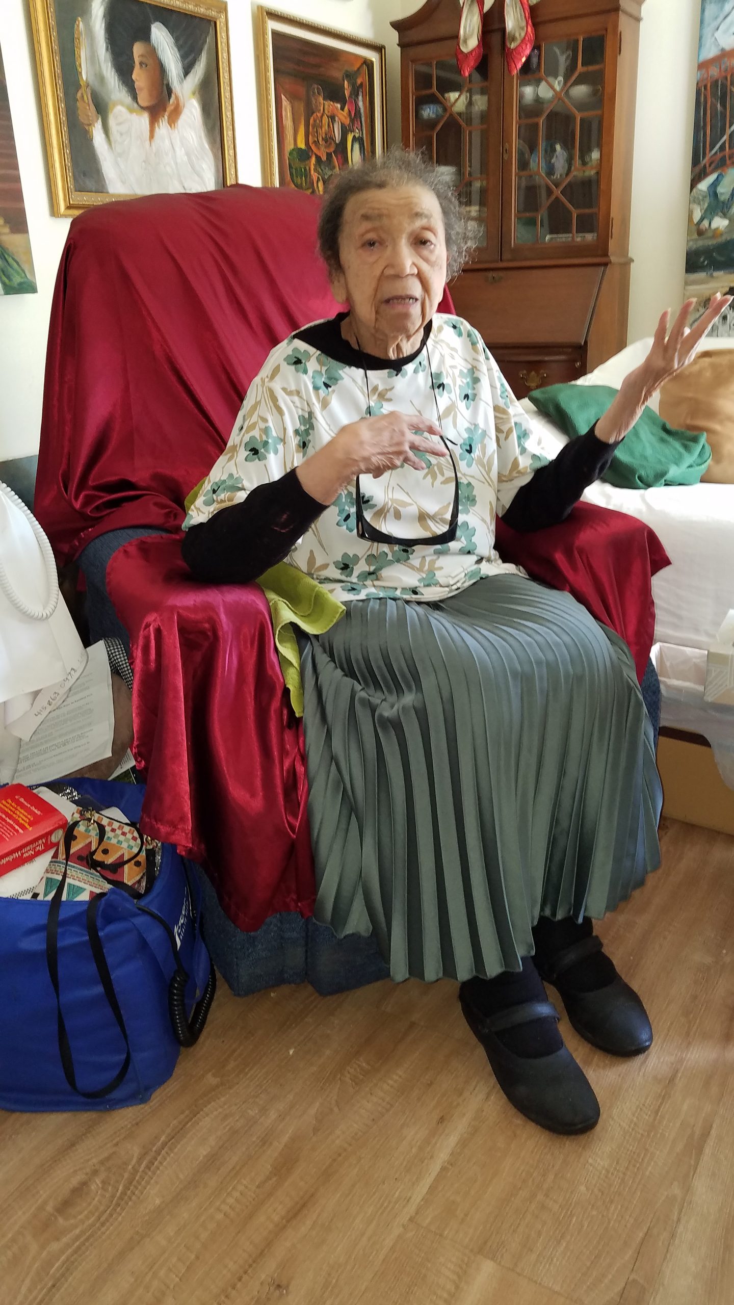 Glittery red shoes remind artist and teacher of her glamorous days as ...