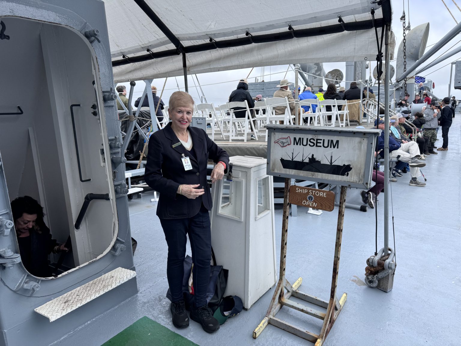 She relives history as a guide on the SS Jeremiah O’Brien, one of the ...