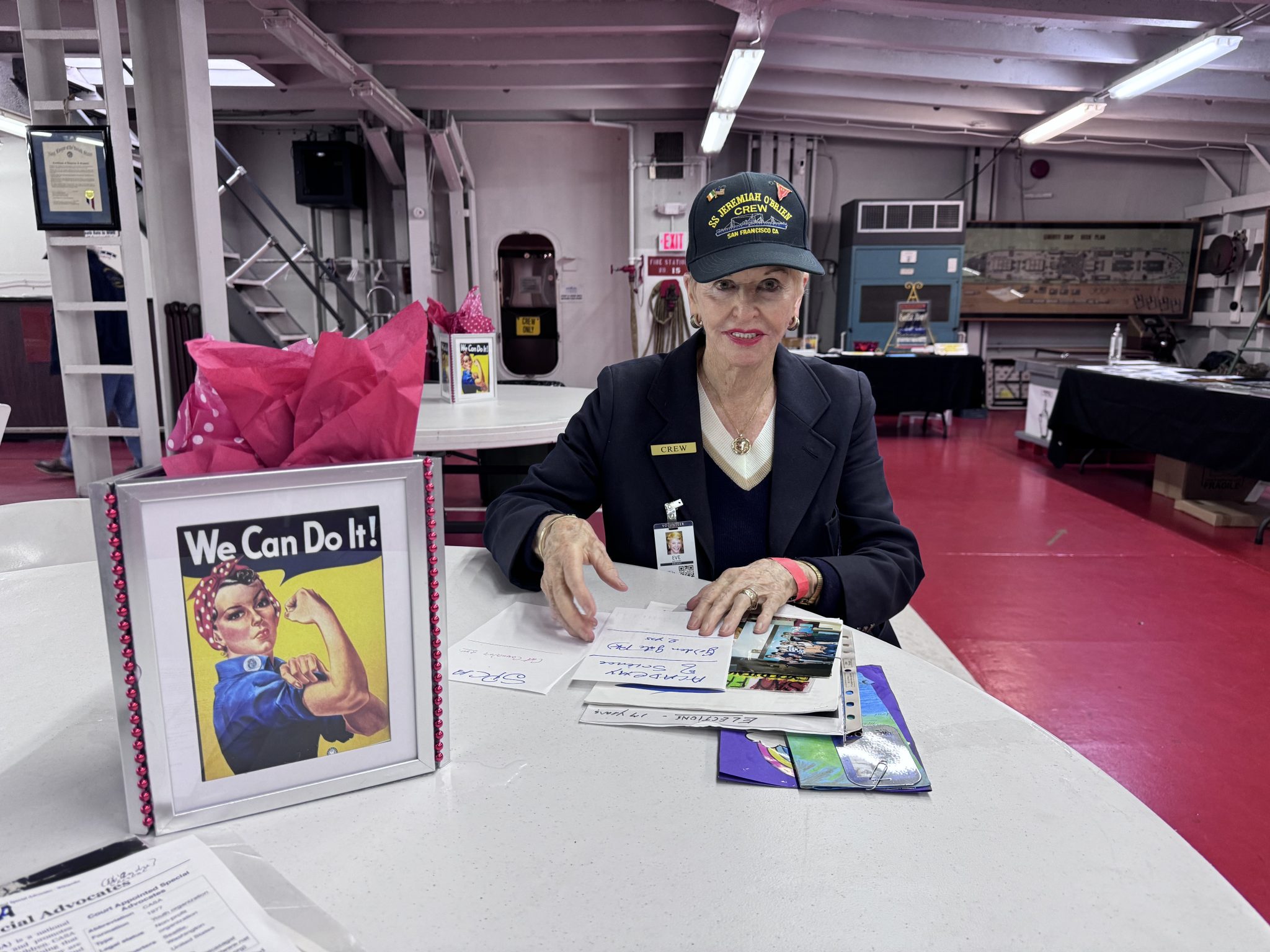 She relives history as a guide on the SS Jeremiah O’Brien, one of the ...